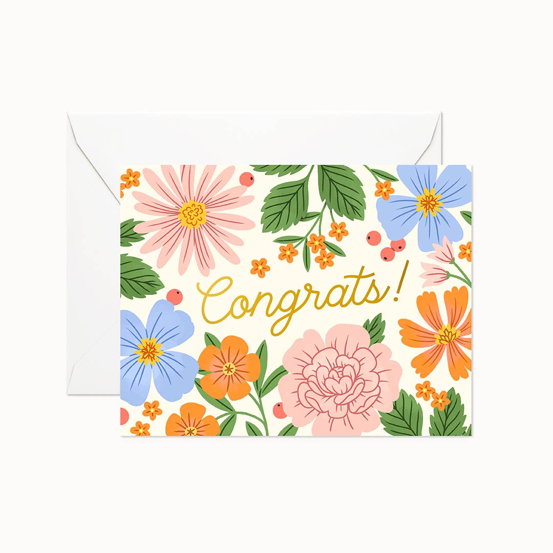 Congrats Flower Garden Card – BerryBlush | Toronto Luxury Flowers Balloons